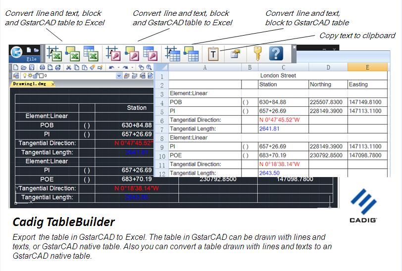 TableBuilder, GstarCAD soft ,Reliable and Affordable CAD Software ...